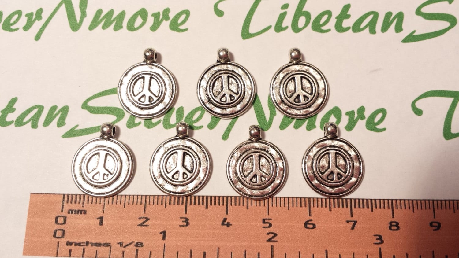 10 Pcs per Pack 12mm Solid Peace Sign Coin Charm in Antique - Etsy