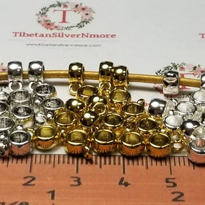 40 Pcs per Pack of 5mm With 3mm Loop 4mm Opening Plain Tube Bail in ...