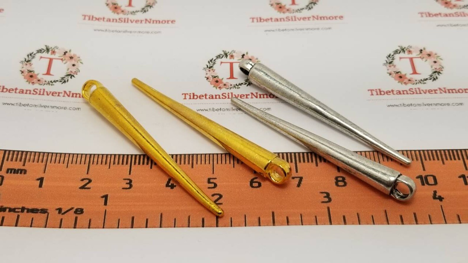 5 Pcs per Pack 46x5mm Long Pointy Spike Solid Stick Drop | Etsy