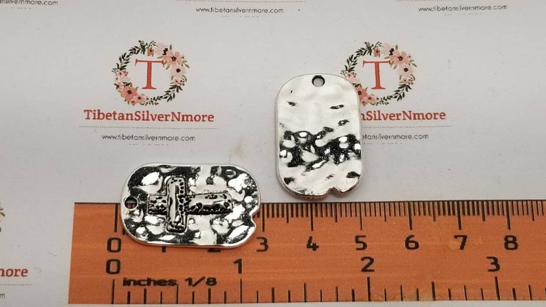 5 Pcs per Pack 29x18mm Cross Dog Tag in Silver Tone Lead Free - Etsy