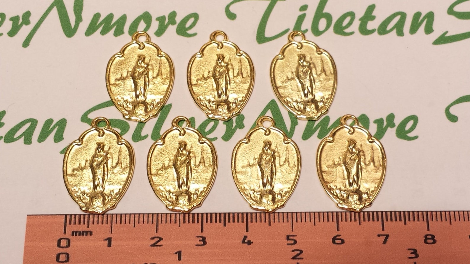 8 Pcs per Pack 24x16mm Virgin Mary Charm Gold Finish Lead Free | Etsy