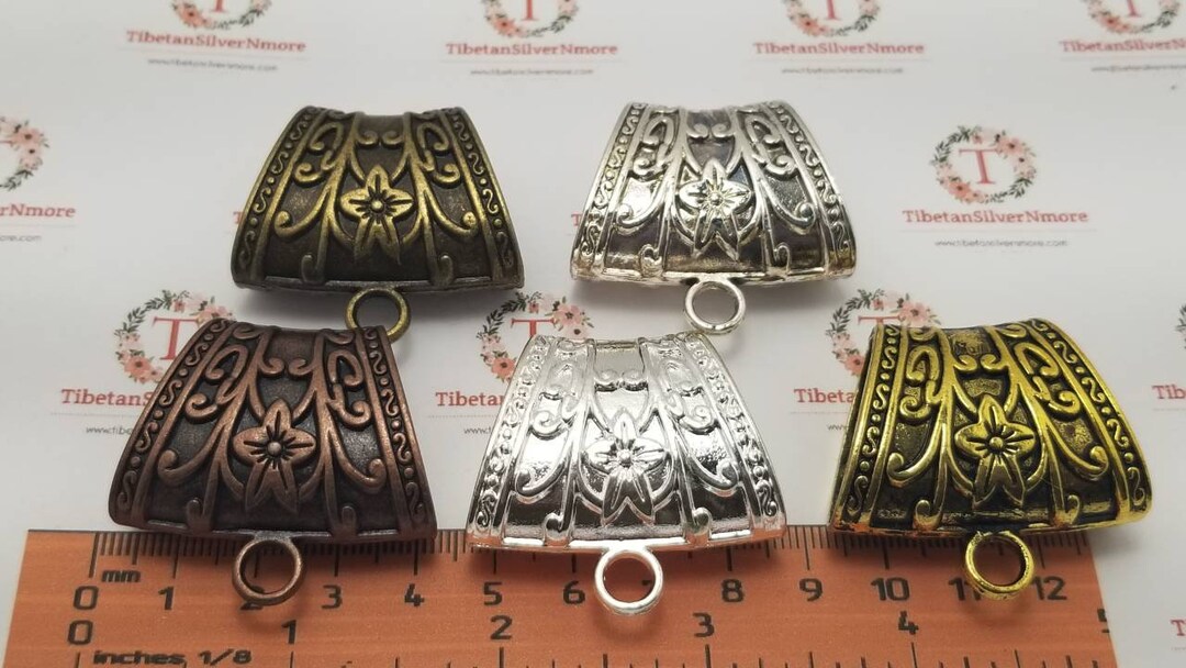 3 Pcs per Pack 40x37x16mm Metal Extra Large Scarf Bail in Color to ...