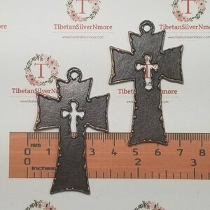 3 Pcs per Pack 59x39mm Cutout Cross Pendant Color to Choose Finish Lead ...