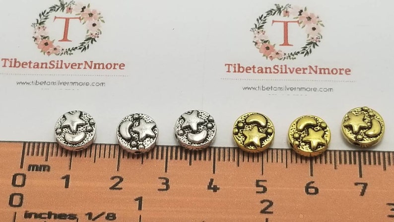 16 Pcs per Pack of 10mm Reversible Crescent Moon and Star Coin - Etsy