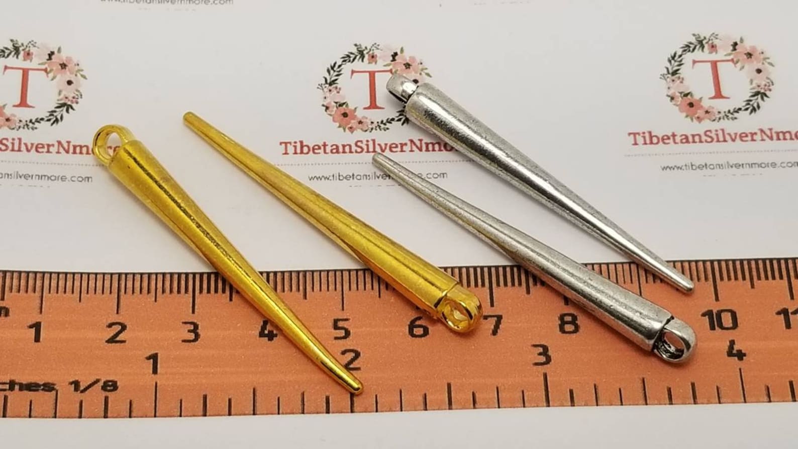 5 Pcs per Pack 46x5mm Long Pointy Spike Solid Stick Drop | Etsy