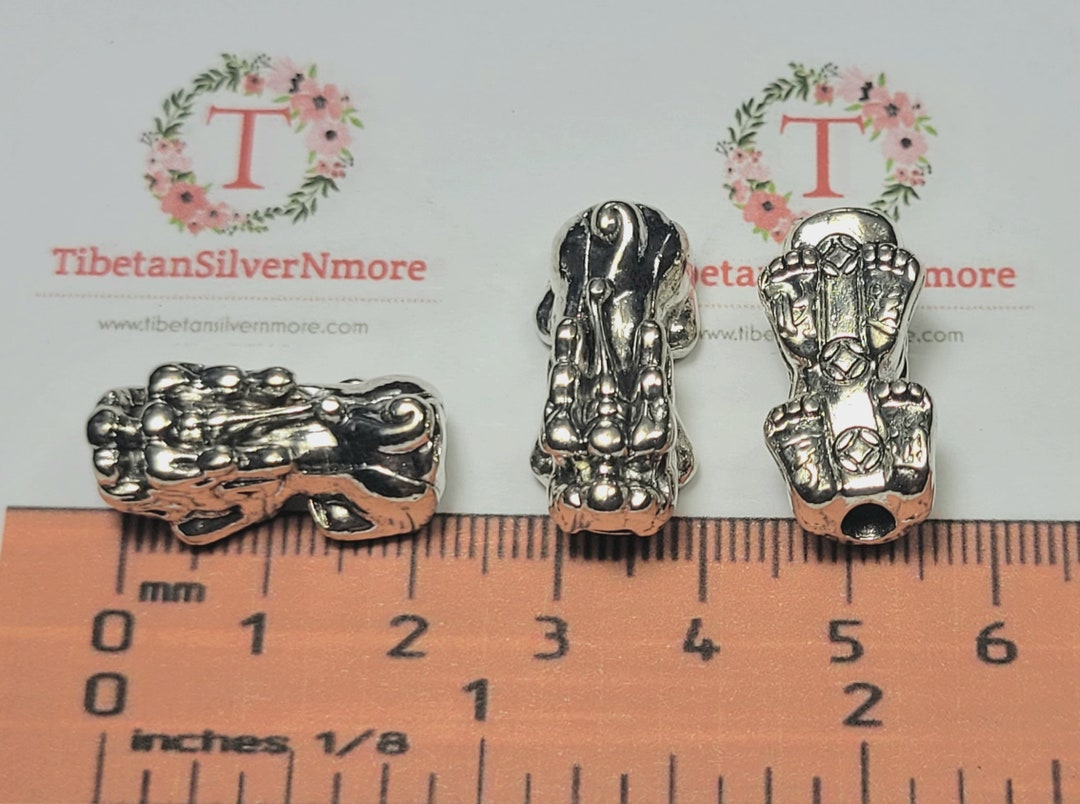 3 Pcs per Pack 23x10mm Solid Dragon Center Beads Antique Silver Finish Lead Free Pewter - Etsy