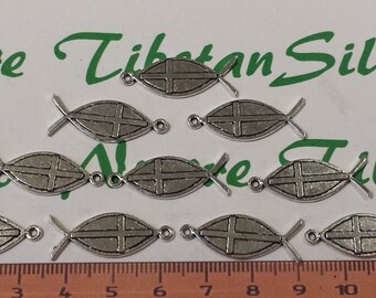 10 Deburred 1 3/8 JESUS FISH choose Your Metal - Etsy