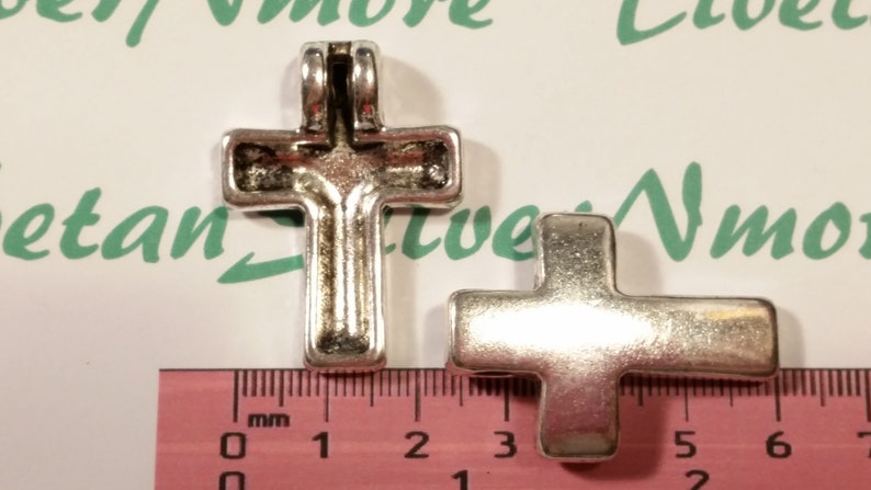 2 Pcs per Pack 38x28mm Plain Solids 5.5mm Thickness Cross Pendant ...