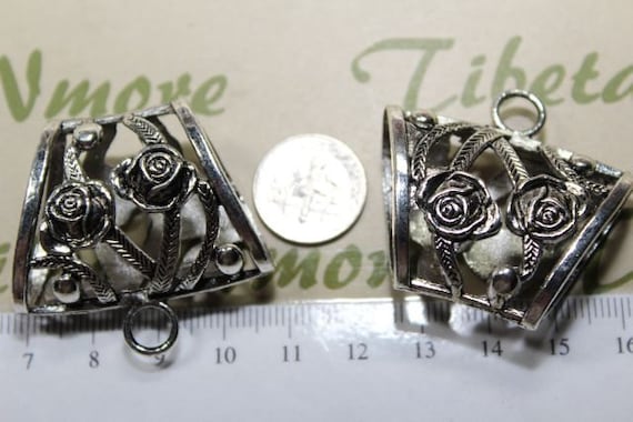 3 pcs per pack of 40x37x16mm Extra Large Scarf Bail Filigree | Etsy