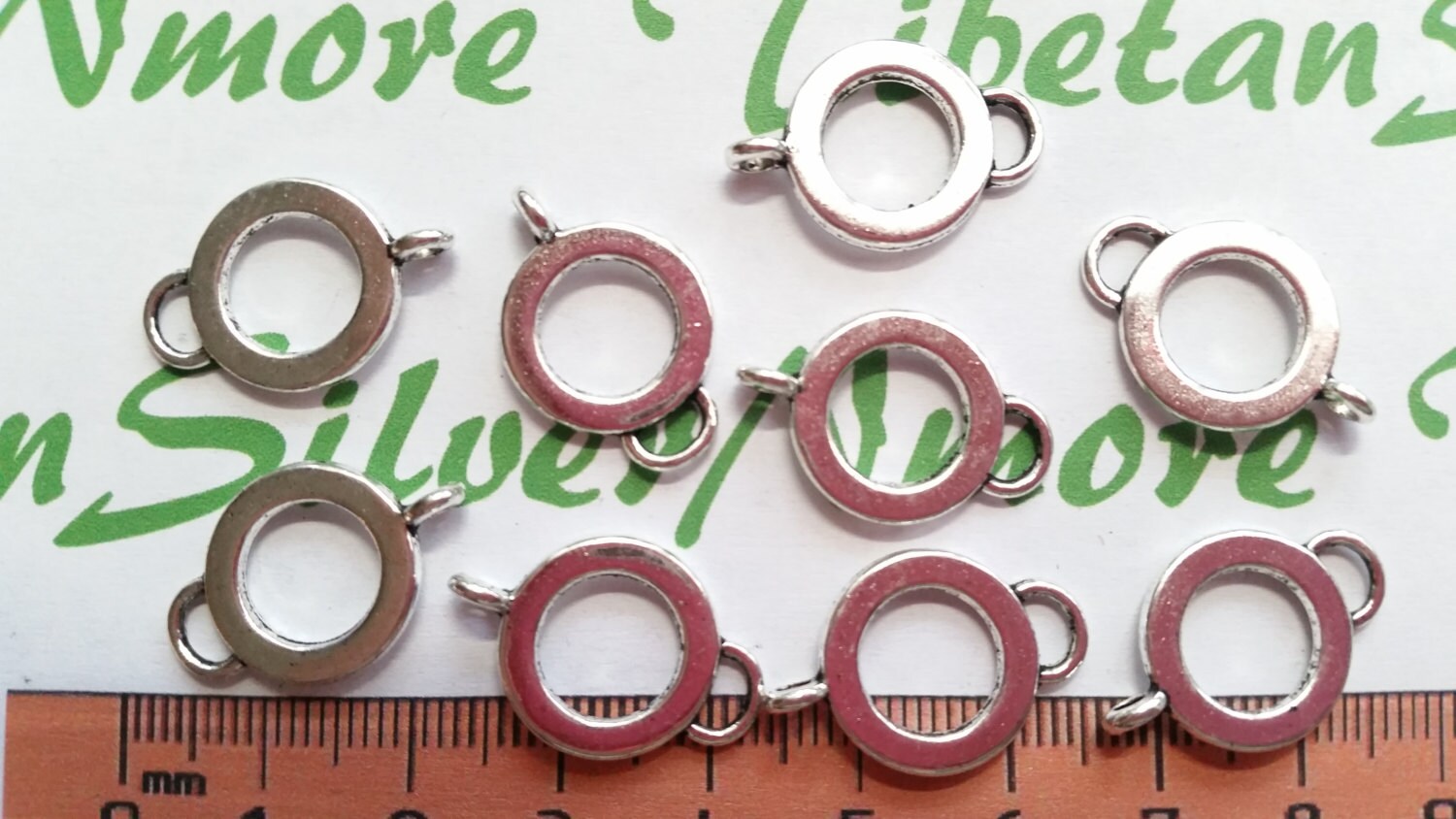 18 pcs per pack 22x14mm 9mm opening 2.75 thickness Charm | Etsy