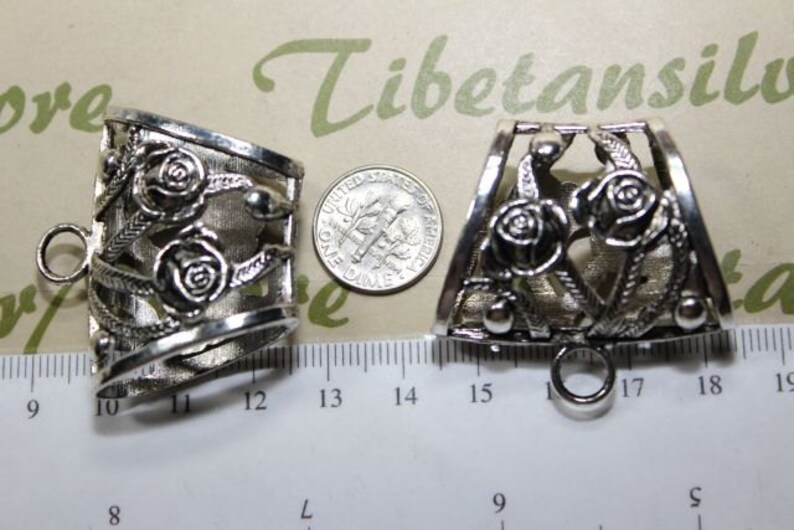3 pcs per pack of 40x37x16mm Extra Large Scarf Bail Filigree | Etsy