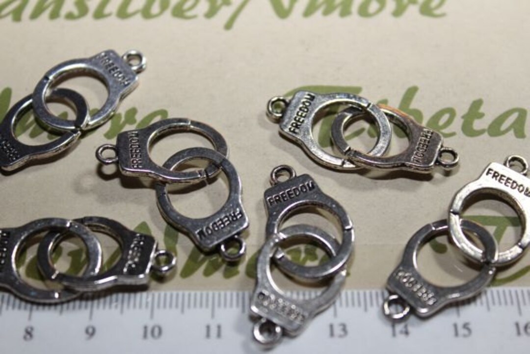 10 Pairs per Pack 30mm Hand Cuff Link Antique Silver or Gold Finish ...