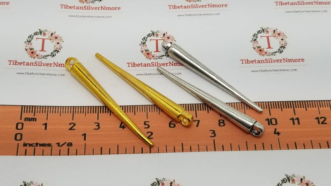 5 Pcs per Pack 46x5mm Long Pointy Spike Solid Stick Drop | Etsy