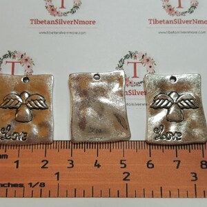 3 Pcs per Pack 27x22mm Guardian Angel for Love Solids Tag in Antique ...