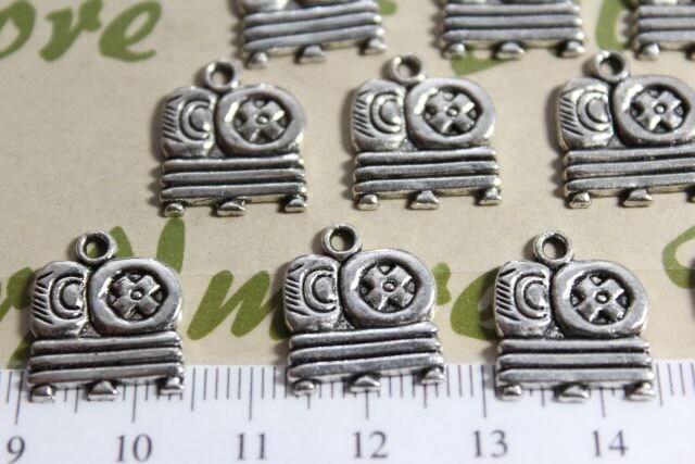 20 Pcs per Pack 14mm Mayan Glyph Charm Antique Silver Finish | Etsy