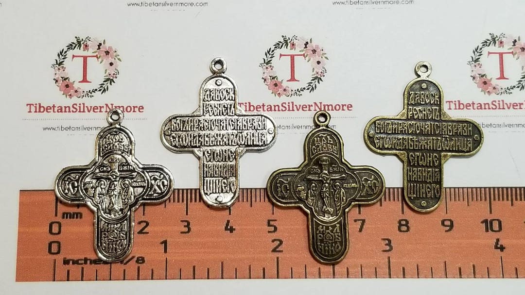 6 Pcs per Pack 35x27mm Reversible Holy Resurrection Cross in Color to ...
