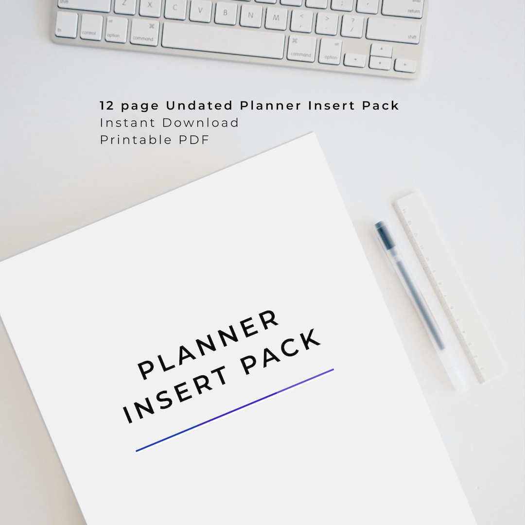 Minimalist Undated Planner Insert Pack – Printable PDF – A4 / A5 ...