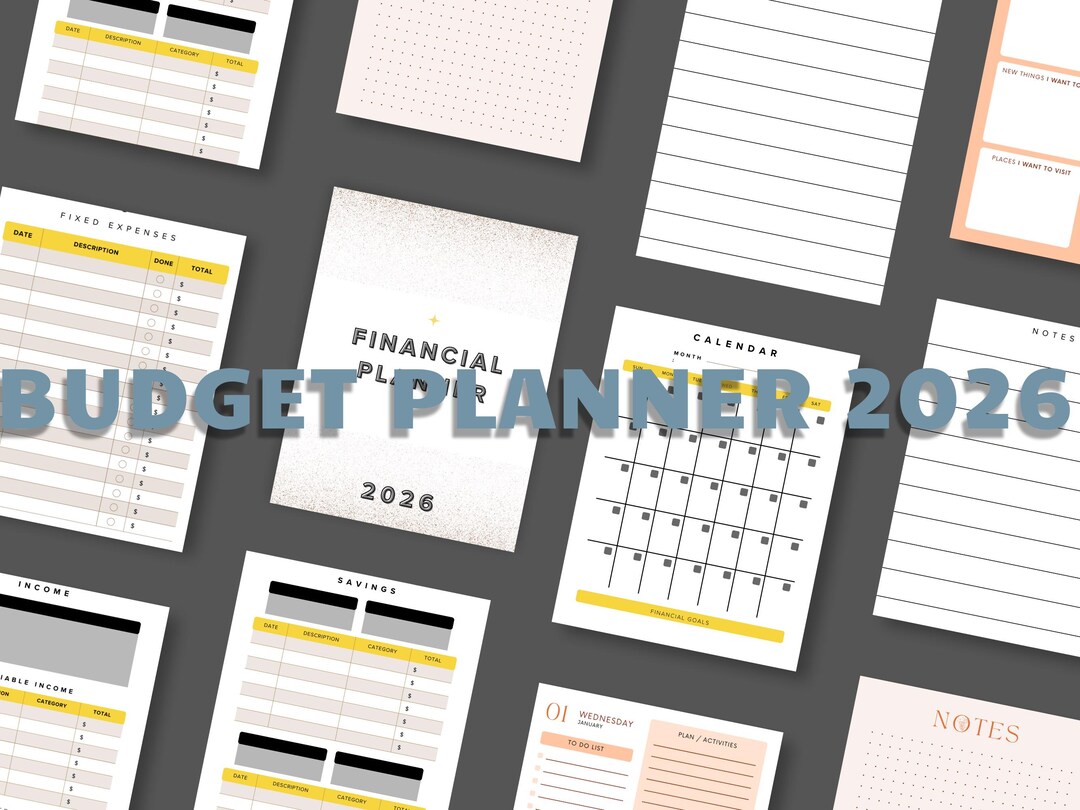 2026 Budget Planner Printable | Monthly Financial Planner, Expense ...