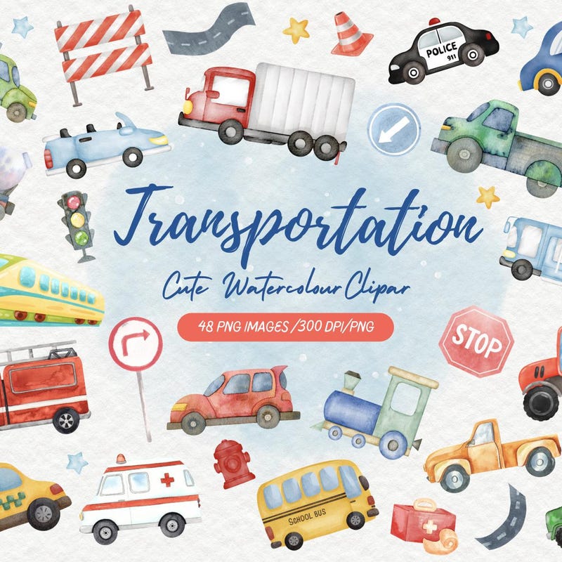 Transportation Signs Clipart - Etsy UK