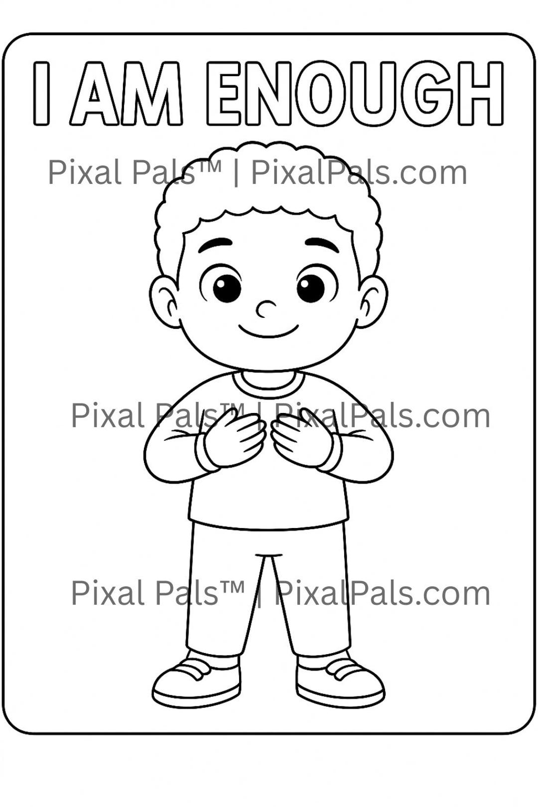 I Am Enough” Coloring Page - Etsy