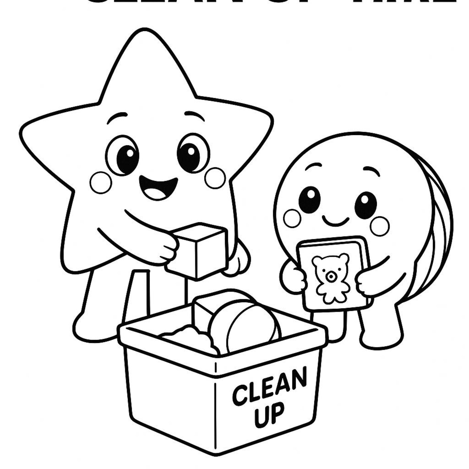 Clean up Coloring Sheet - Etsy