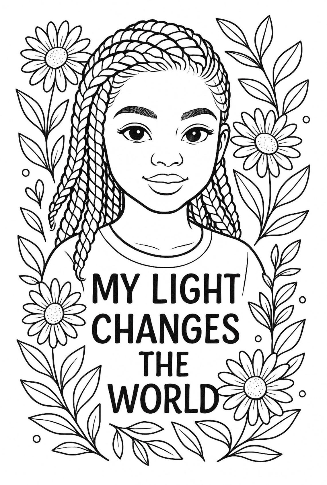 My Light Changes the World – Printable Affirmation Coloring Page - Etsy
