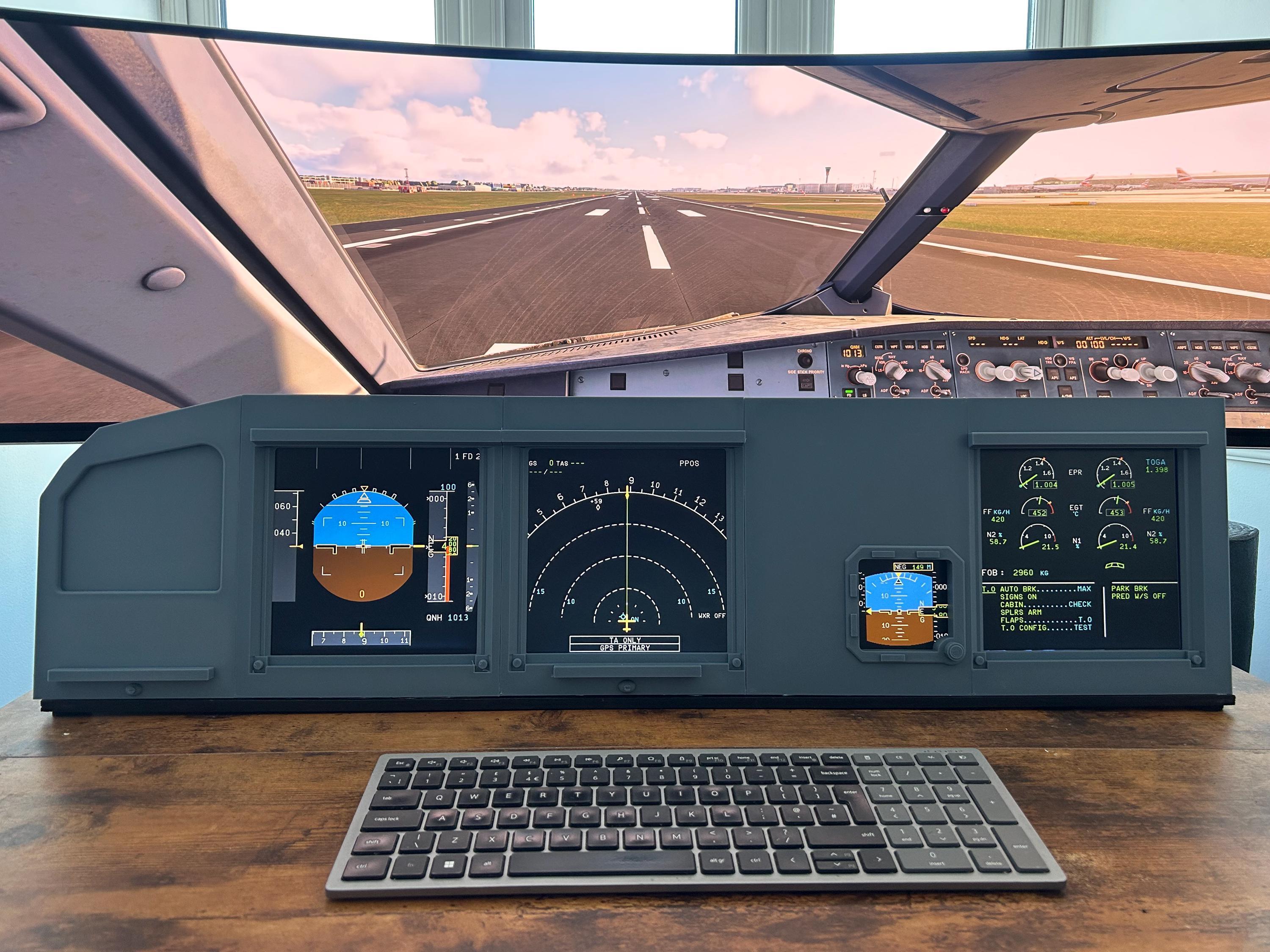 Airbus A320 MIP Cockpit – Fully Assembled Flight Simulator Desktop Rig ...