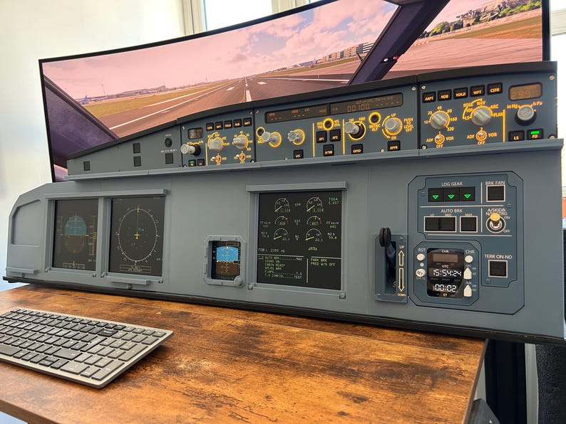 Airbus A320 MIP Cockpit – Fully Assembled Flight Simulator Desktop Rig ...