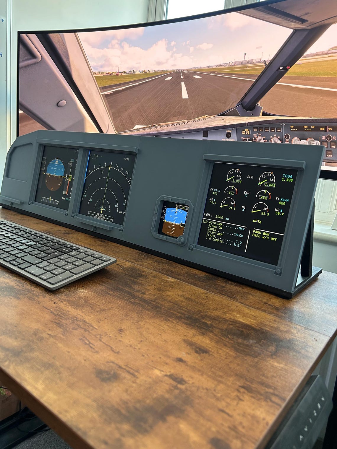 Airbus A320 MIP Cockpit – Fully Assembled Flight Simulator Desktop Rig ...
