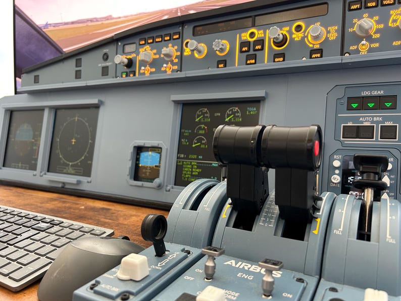 3D Printed Airbus A320 MIP Cockpit – Flight Simulator Desktop Cockpit ...