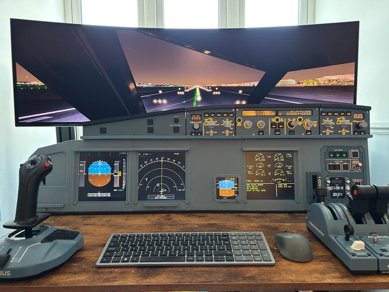 Ready Made Desktop 3D Printed Airbus Cockpit A320 MIP for Flight ...