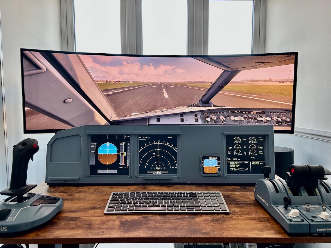 Airbus A320 MIP Cockpit – Fully Assembled Flight Simulator Desktop Rig ...