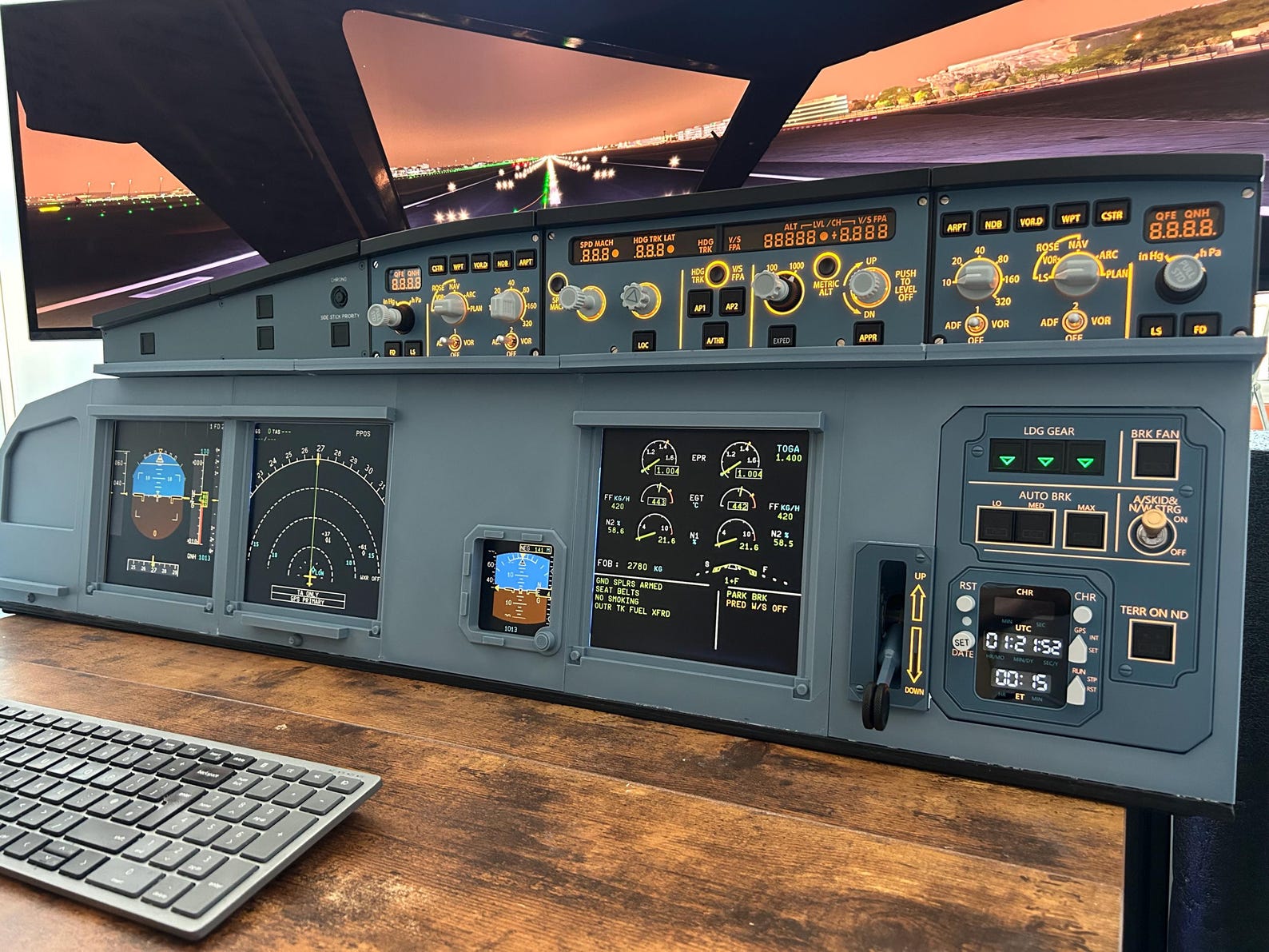 Ready Made Desktop 3D Printed Airbus Cockpit A320 MIP for Flight ...