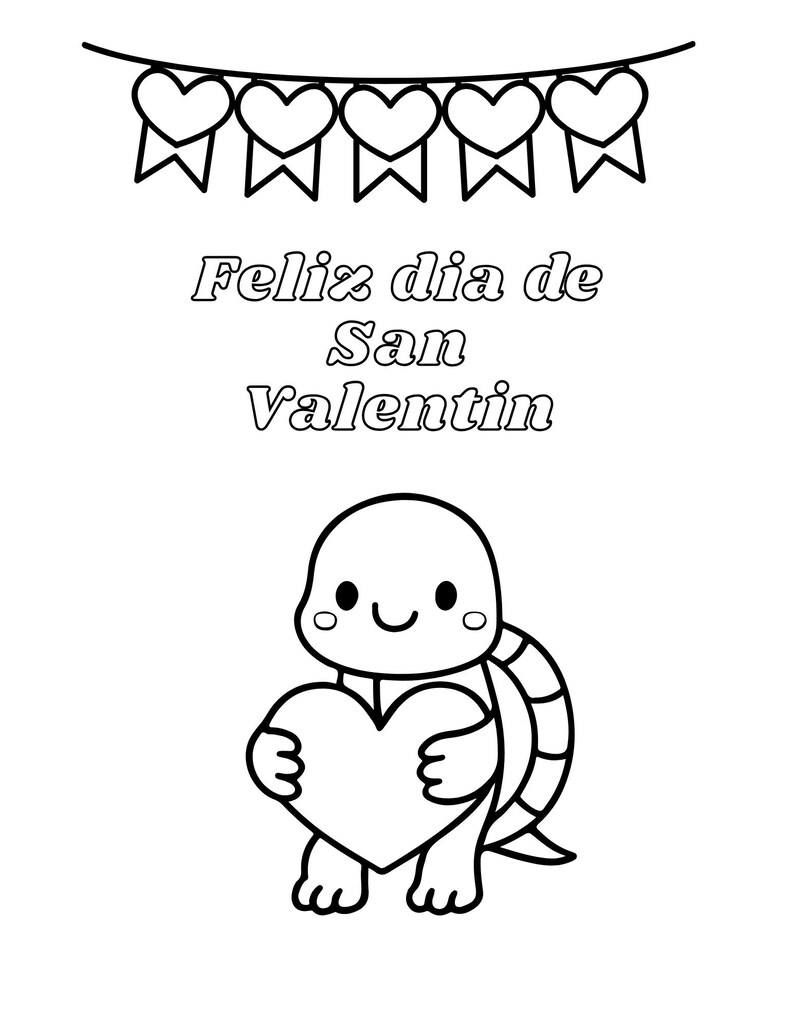 Spanish Valentines Day Printable, Dia De San Valentin Para Colorear ...