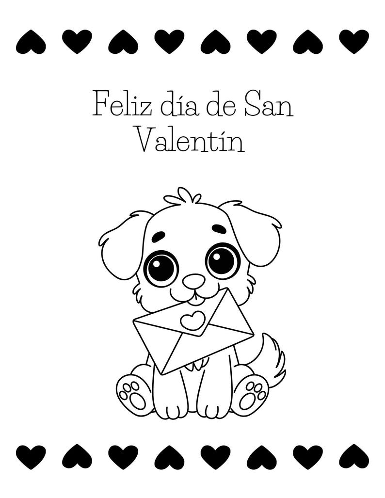 Spanish Valentines Day Printable, Dia De San Valentin Para Colorear ...