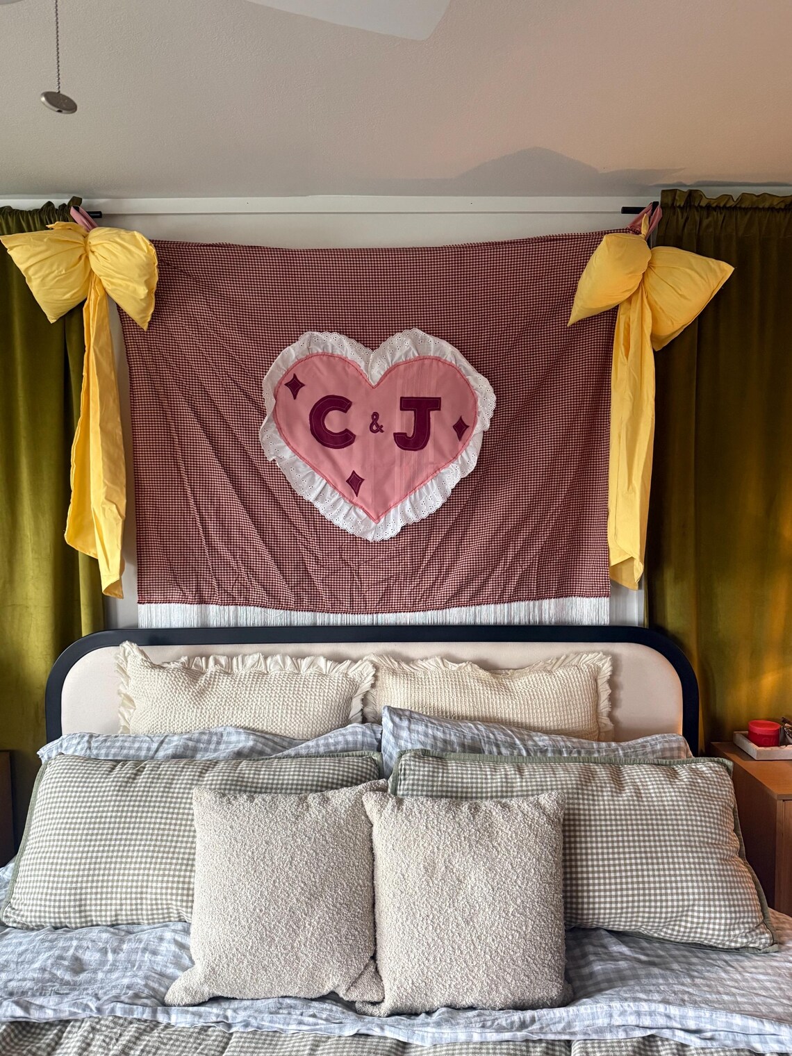 Sewn Engagement/wedding Banner (customizable) - Etsy