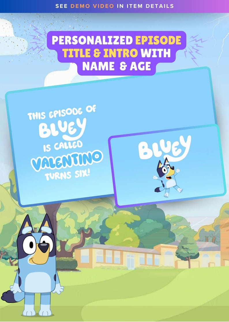 Bluey Personalized Birthday Video | Bluey Happy Birthday Message - Etsy