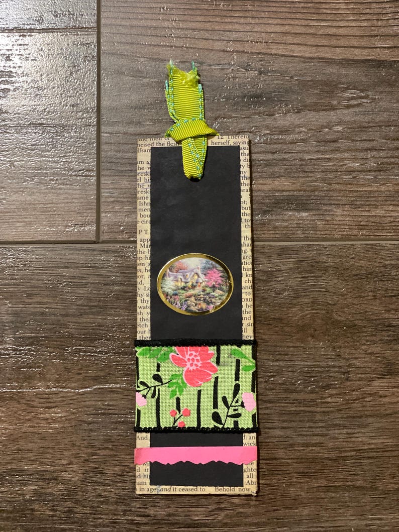 Handmade Collage Bookmarks | Book Pages | Book Lover Gift Idea ...