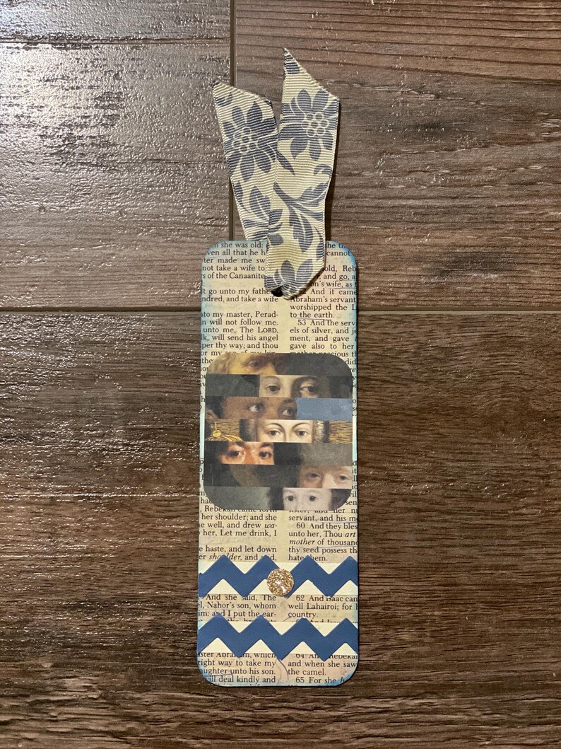 Handmade Collage Bookmarks | Book Pages | Book Lover Gift Idea ...