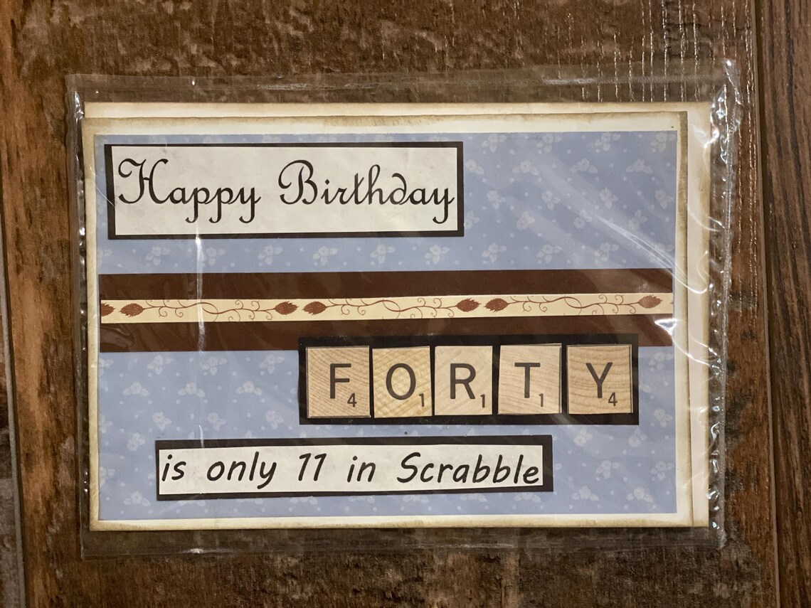 Scrabble Happy Birthday Greeting Cards | Handmade Blank Cards ...