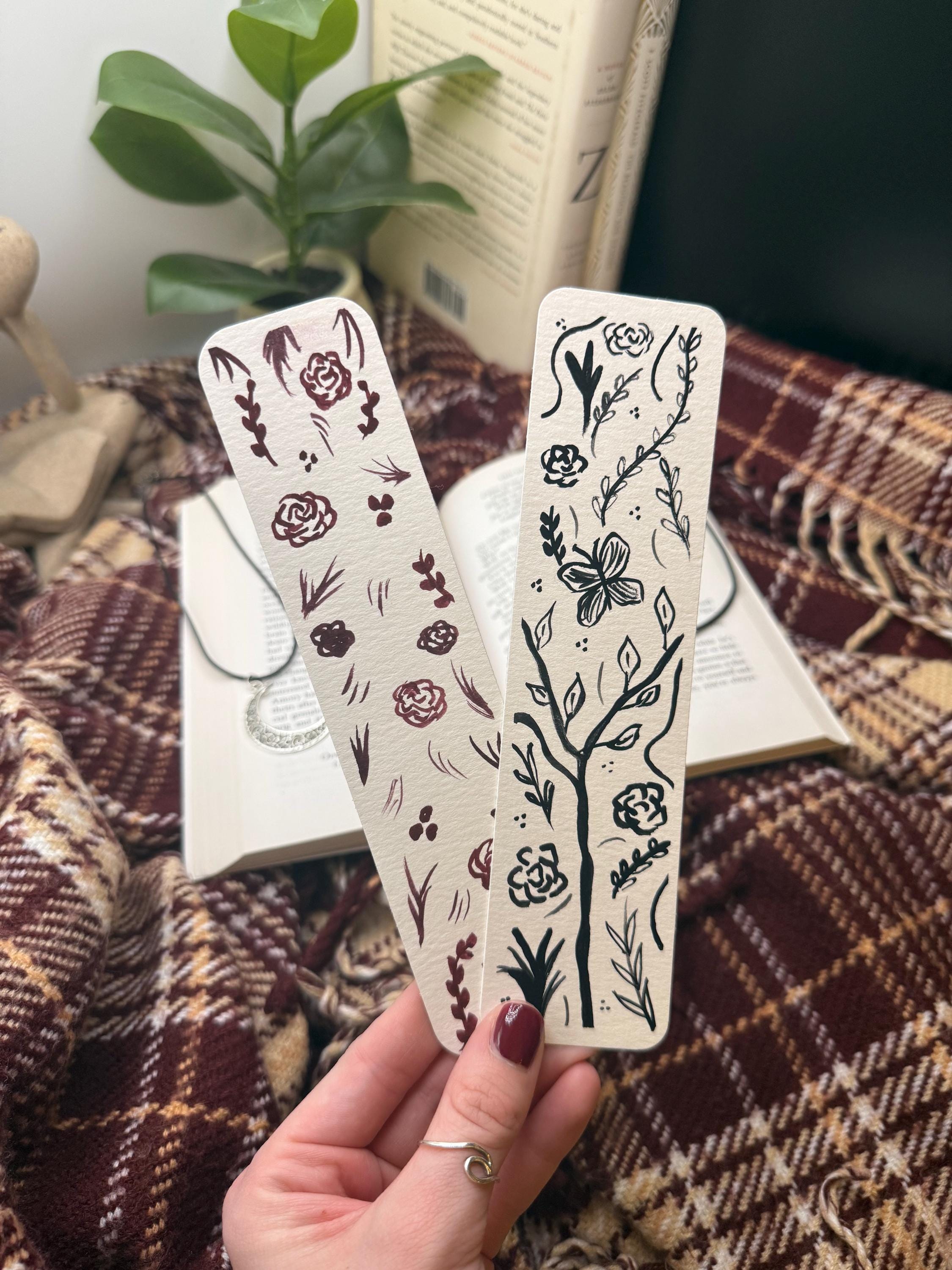 Hand-painted Watercolor Floral Bookmarks - Set of 2 - Etsy