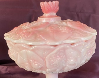 Fenton Pink Candy Dish - Etsy