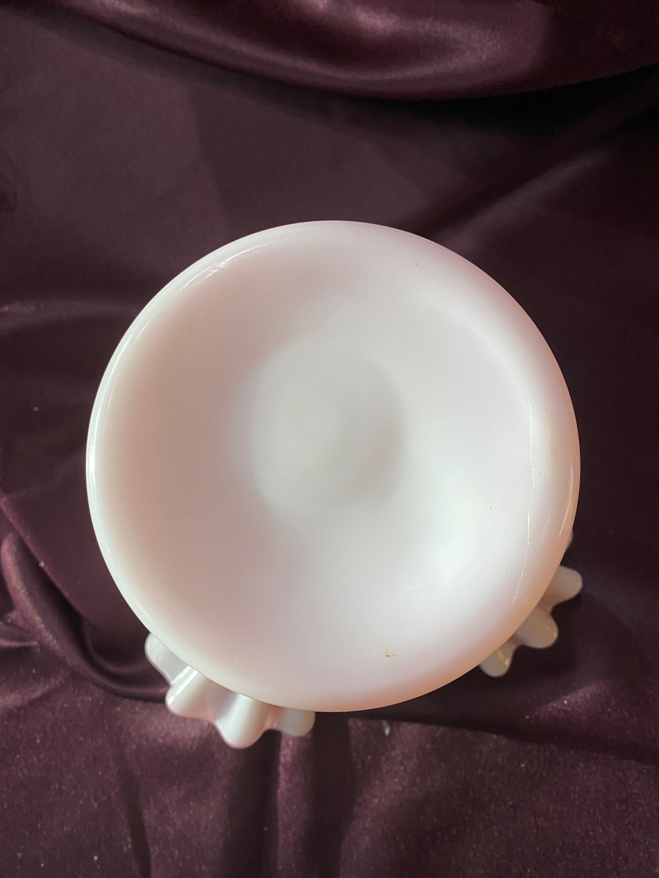 Fenton Square Topped Milk Glass/pink Ruffled Vase - Etsy