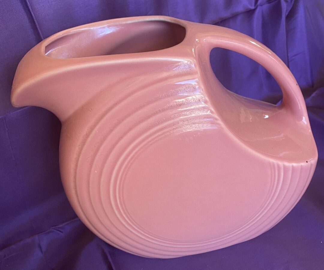 1980s Fiesta Large Pink Pitcher - Etsy