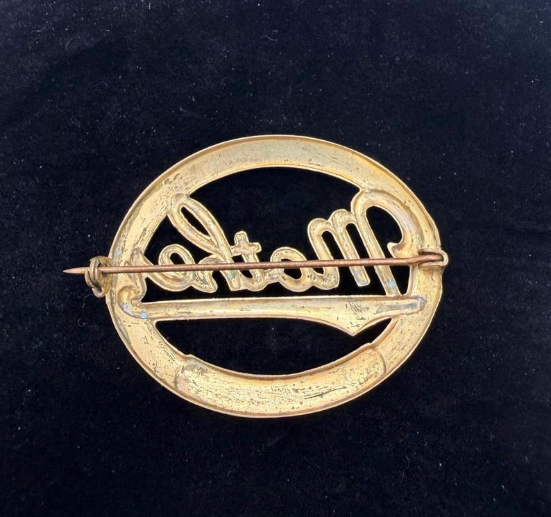 Vintage Mother Brooch | Gold Tone Script “mother” Name Pin | Mid ...