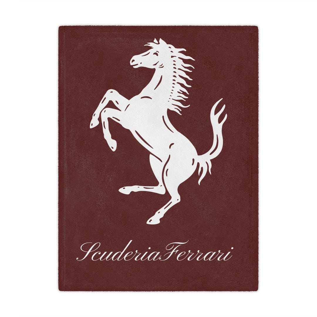 Scuderia Ferrari Style Racing Emblem Throw Blanket Formula One Gifts - Etsy