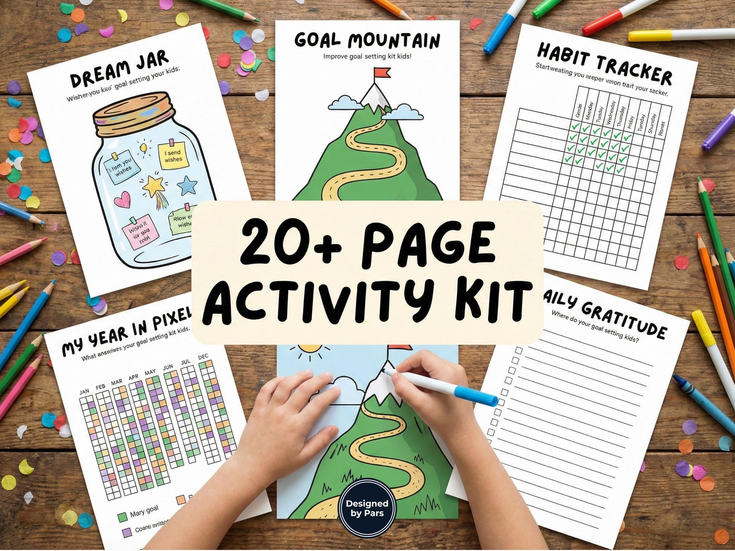 Kids Vision Board Kit 2026 | Growth Mindset Journal PDF Activity ...