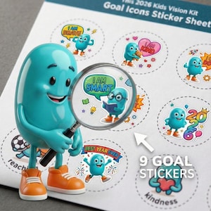 2026 Vision Board for Kids Printable | New Year Goal Setting Activity ...