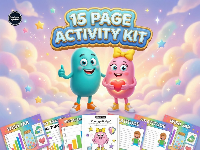 2026 Kids Vision Board Kit • Growth Mindset Journal With 3D Characters ...