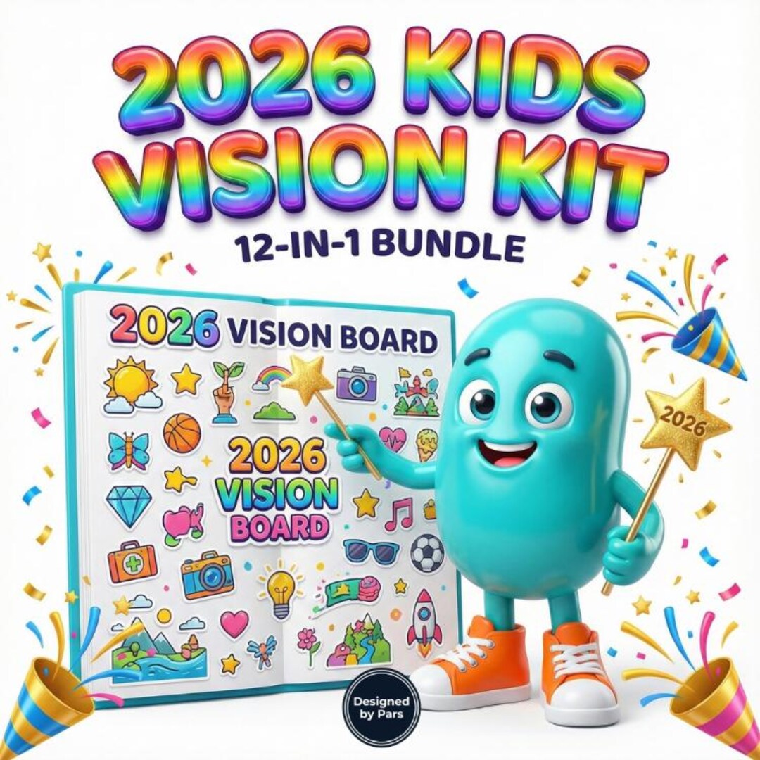 2026 Kids Vision Board Kit | Goal Setting Activity, Growth Mindset ...